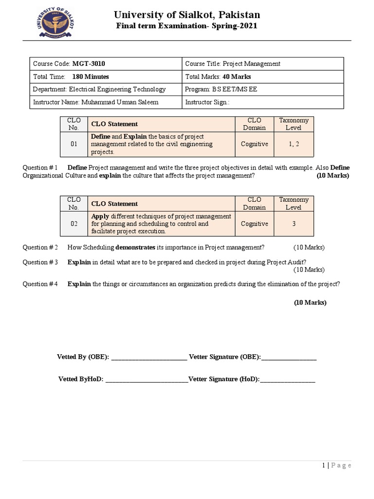 Final Paper Project Management | PDF | Project Management | Cognition