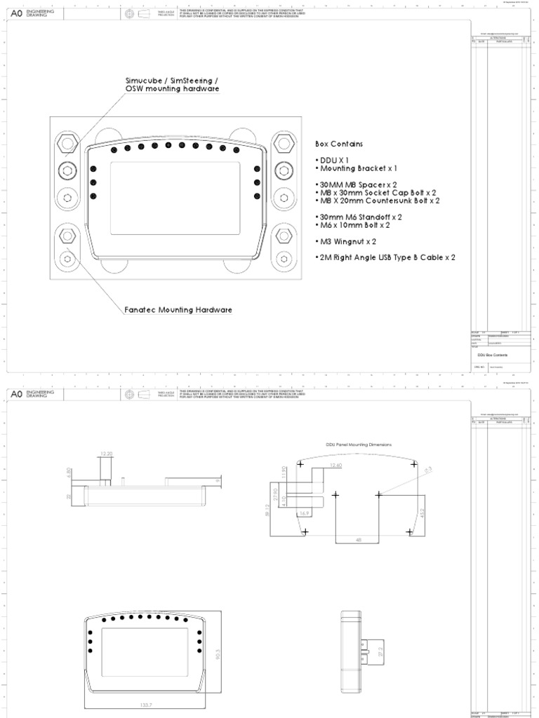 Engineering Drawing: Third Angle Projection | PDF | Manufactured Goods ...