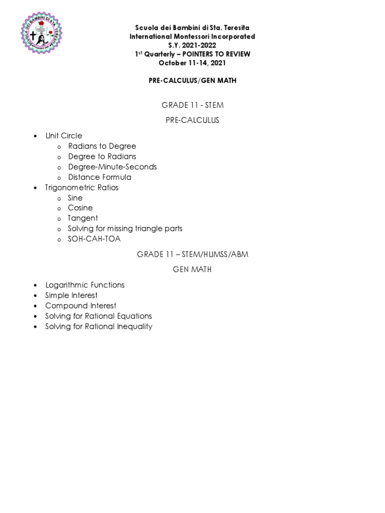 2SA Grade 11 Pointers | PDF