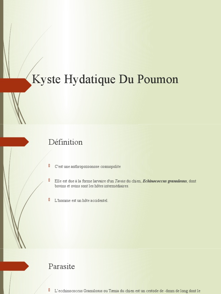 Kyste Hydatique Du Poumon | PDF | Maladies et troubles | Médecine clinique