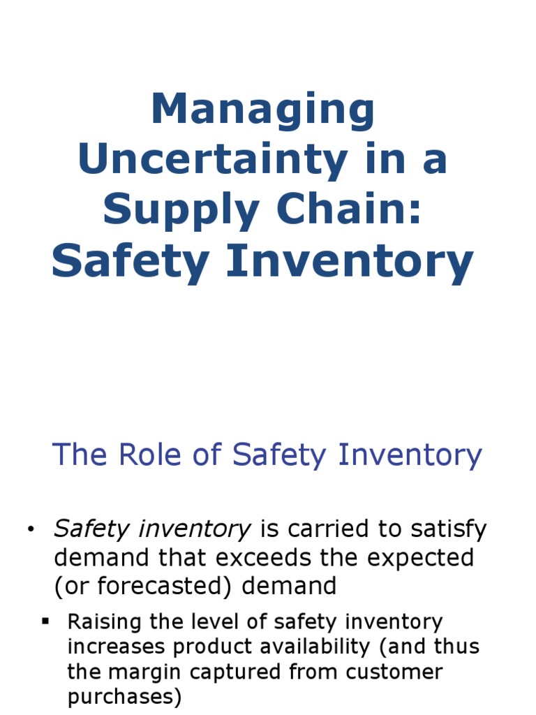 11 Safety Inventory | PDF | Inventory | Demand