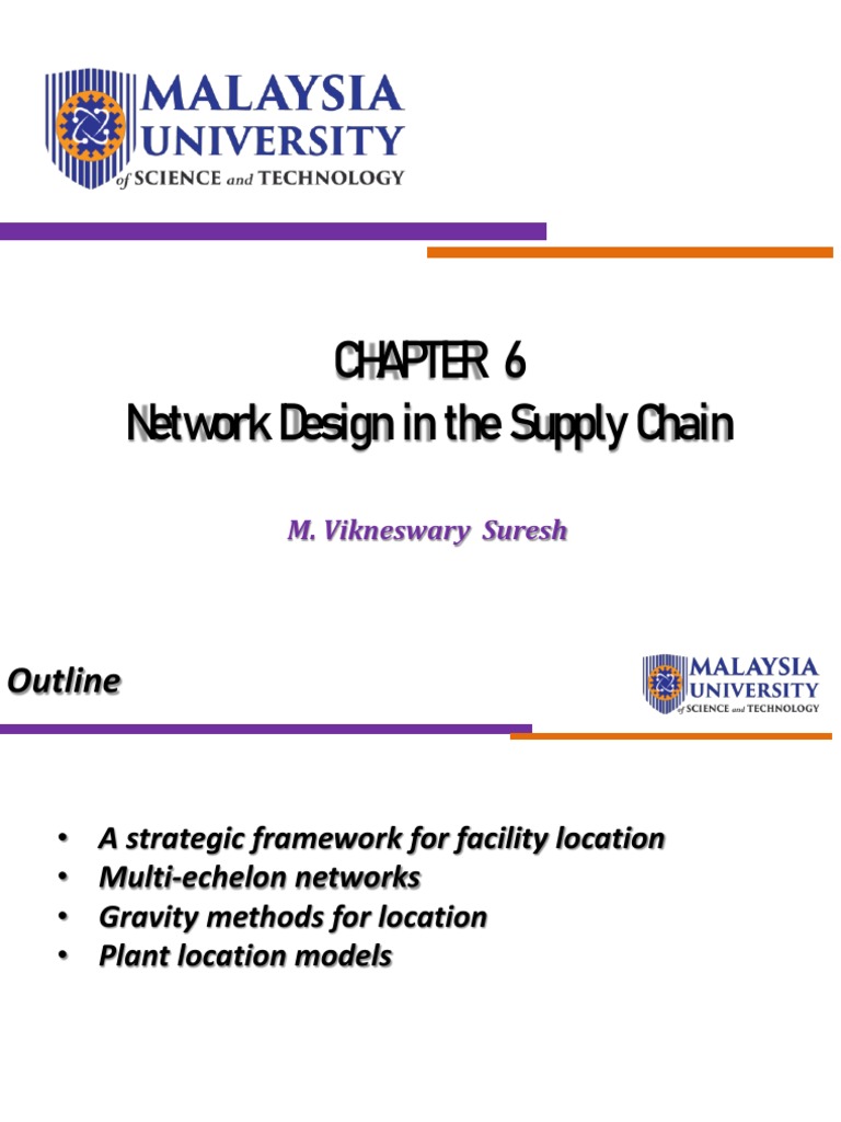 SCSC Chapter 6 - Network Design | PDF | Inventory | Logistics