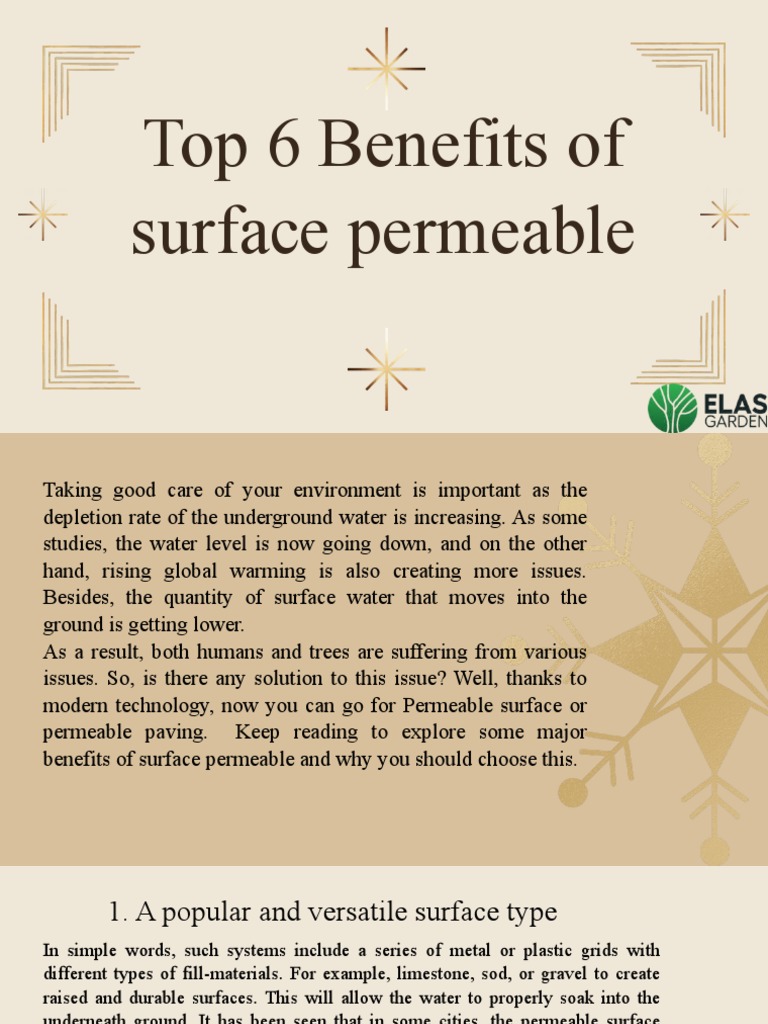 Benefits of Permeable Surfaces | PDF | Road Surface | Concrete