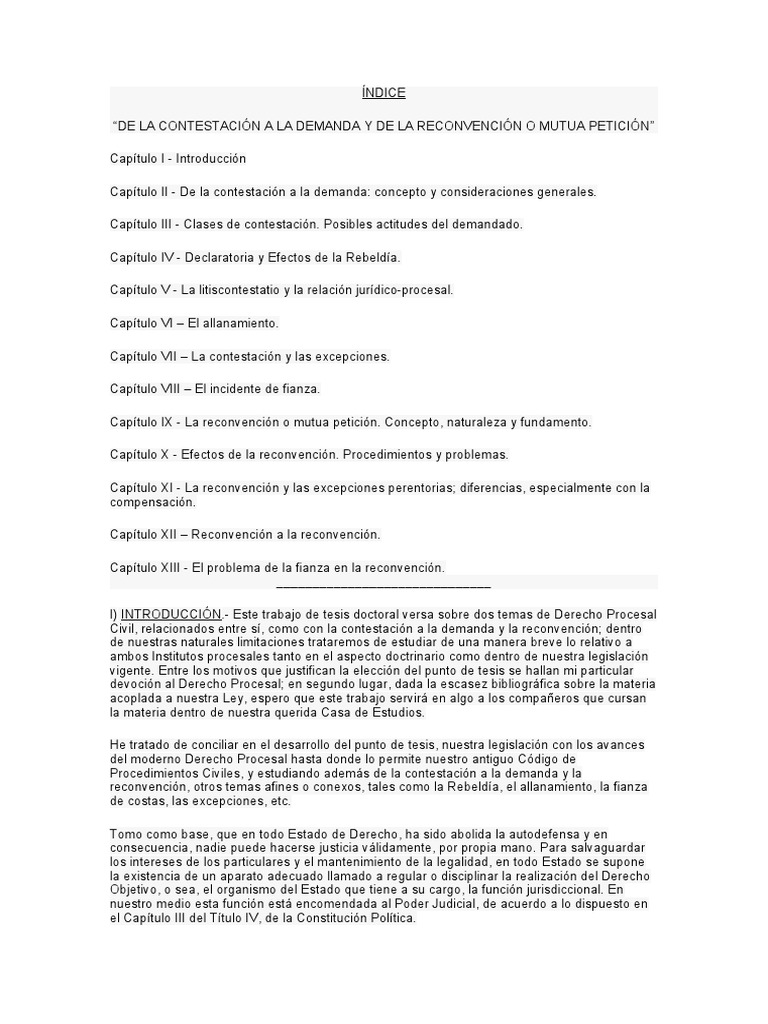 Reconvencion | PDF | Demanda judicial | Ley procesal