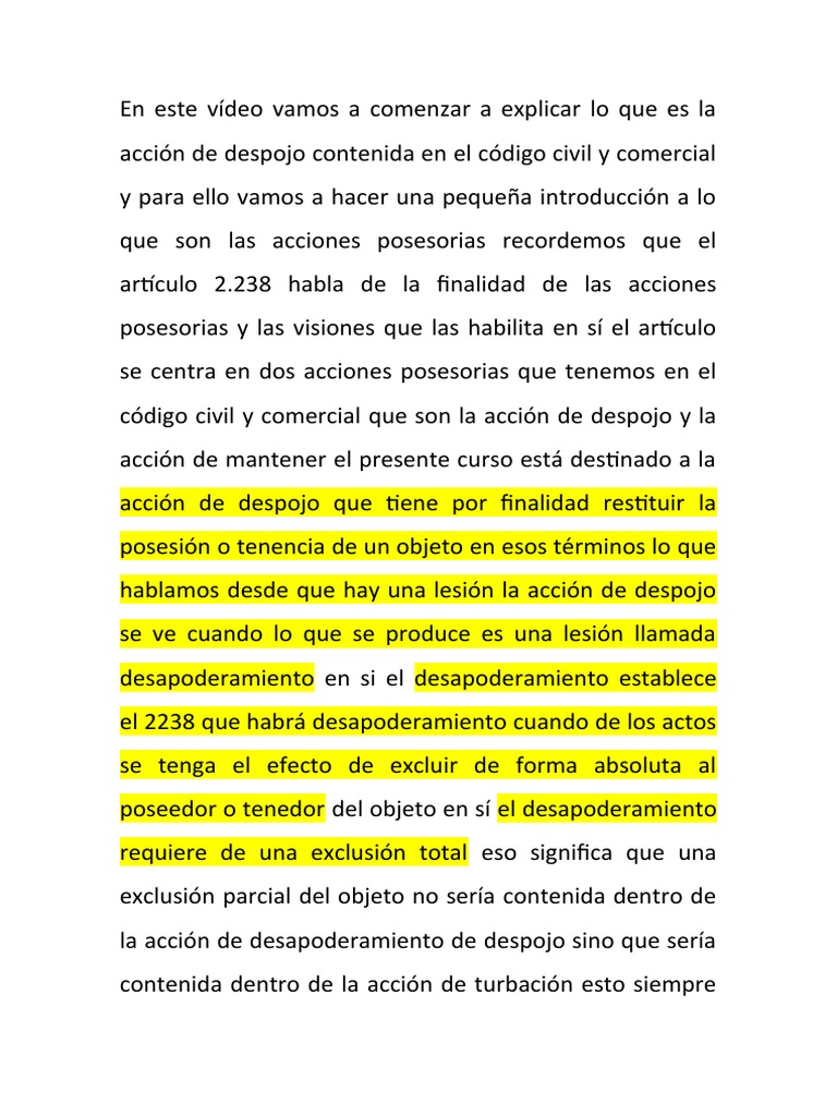 Despojo | PDF | Posesión (Ley) | Principios éticos