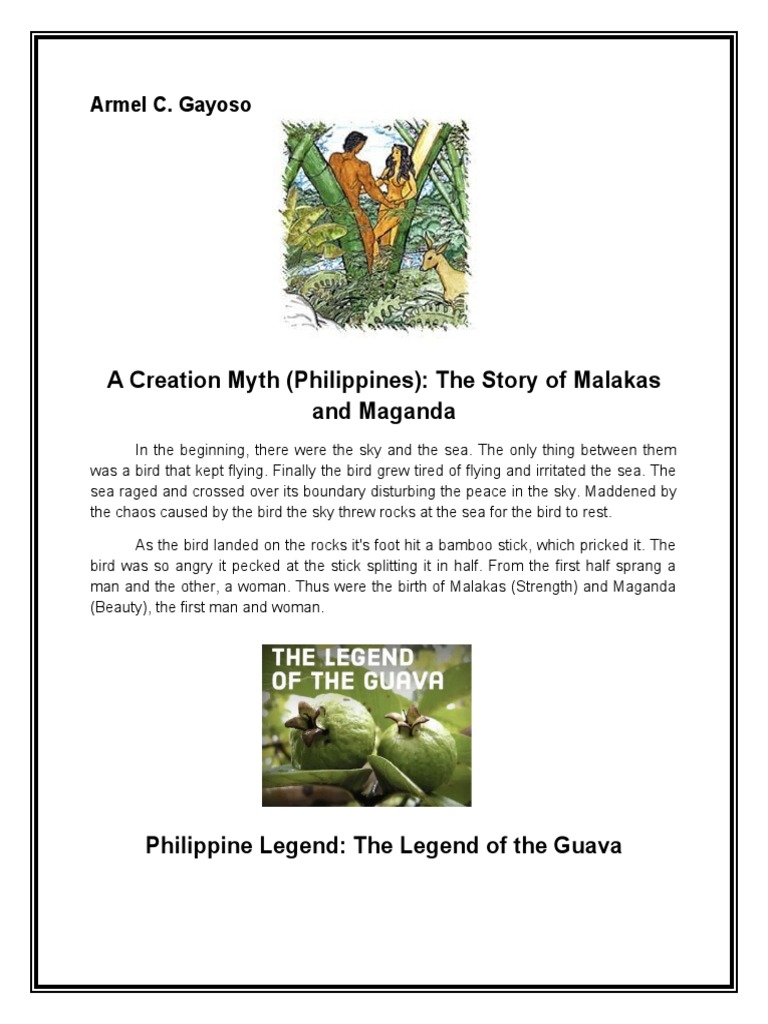 A Creation Myth (Philippines) : The Story of Malakas and Maganda | PDF
