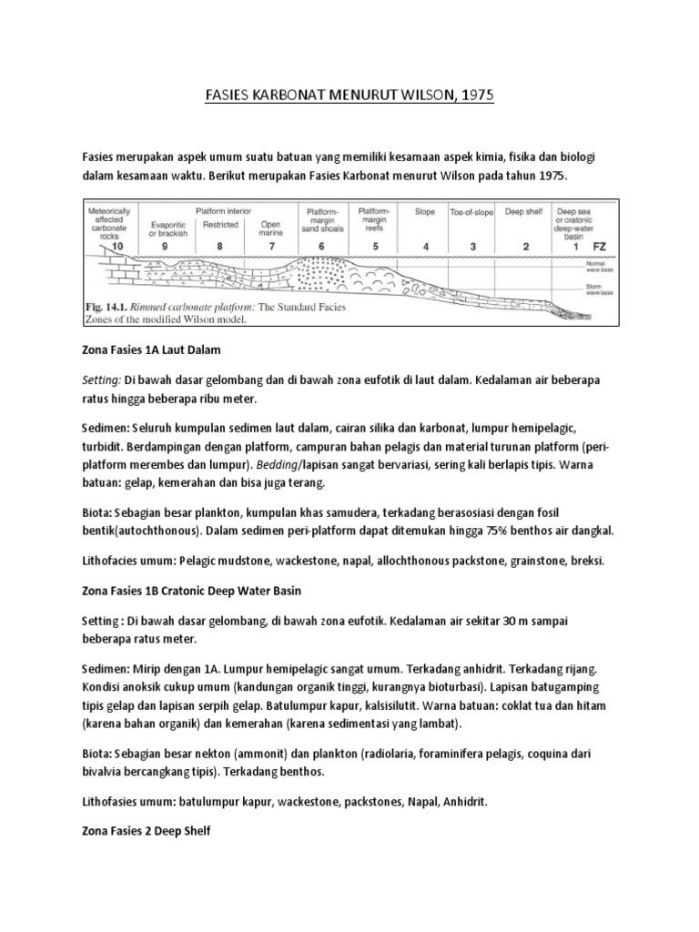 Dzaky Yahya - 111200058 - Artikel Fasies Karbonat Wilson 1975 | PDF