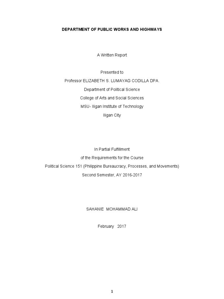 Department of Public Works and Highways | PDF | Infrastructure | Economies