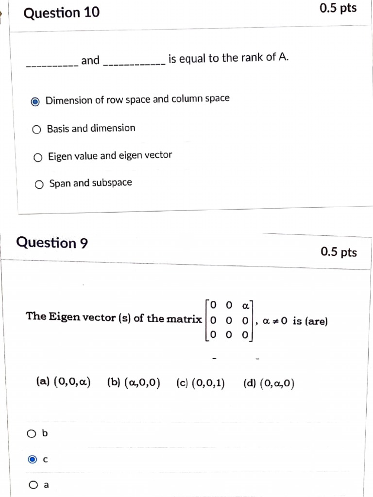 Mfds Quiz 1 1 Pdf Eigenvalues And Eigenvectors Linear Algebra