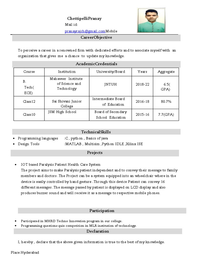 Pranay Resume PDF | PDF