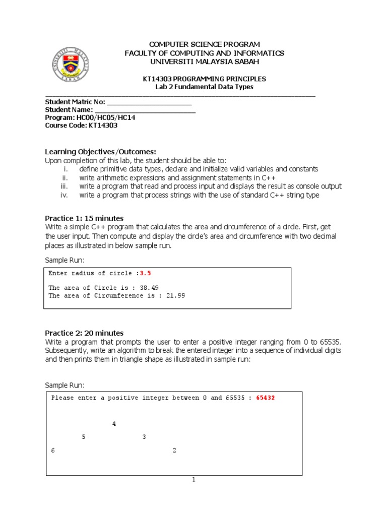 Lab 2 Fundamental Data Types Pdf Interest Interest Rates