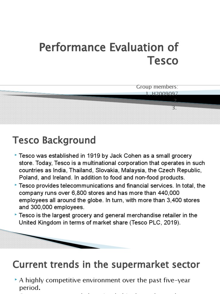 Performance of Tesco: A SWOT and Recommendations | PDF | Tesco ...