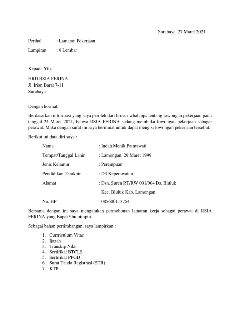 Indah MP Rsia Ferina Surabaya | PDF