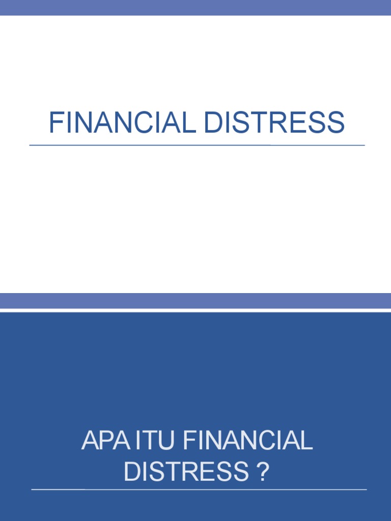 Panduan Menghadapi Financial Distress | PDF