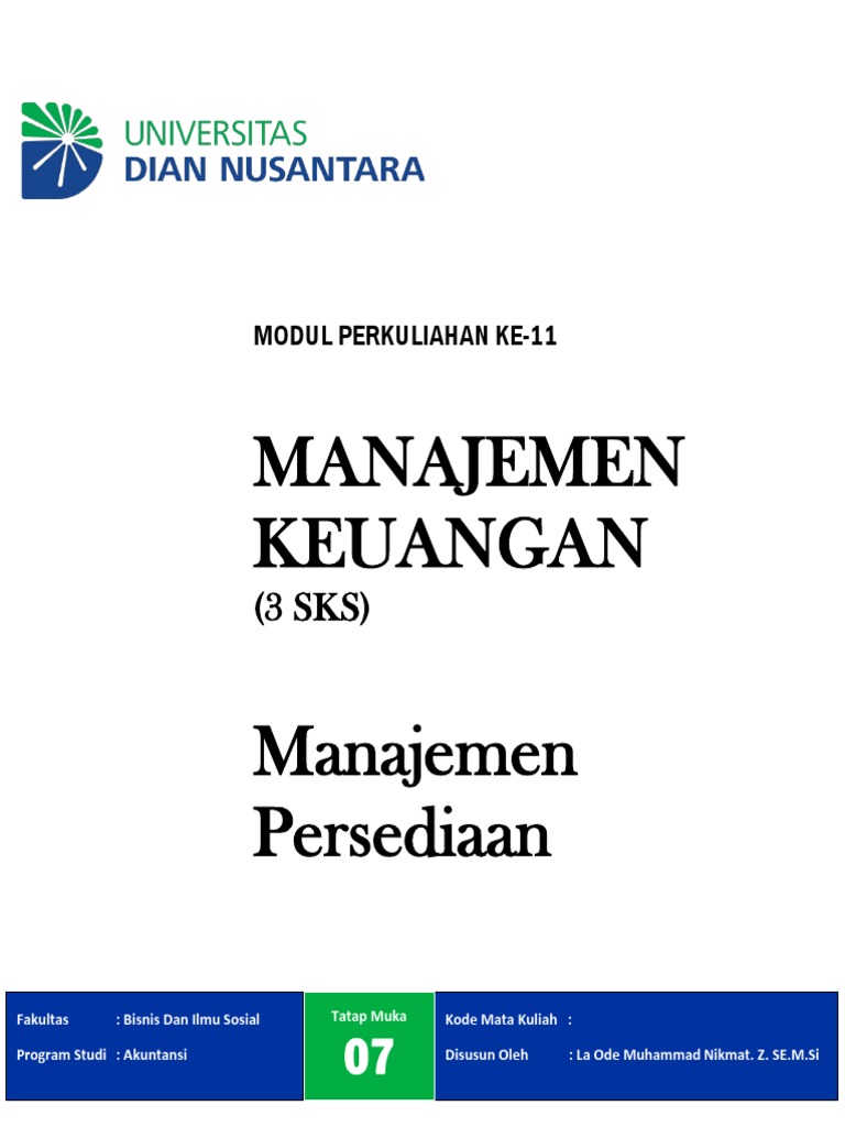 Modul 10 Manajemen Persediaan | PDF