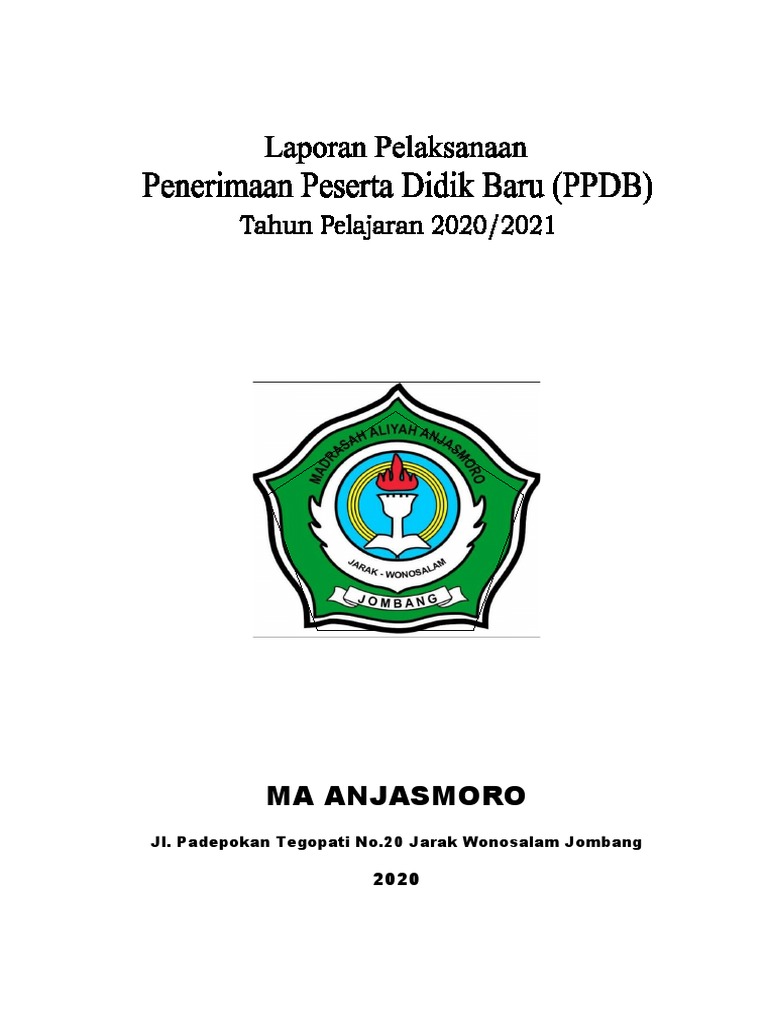Contoh Cover Laporan Kegiatan PPDB | PDF