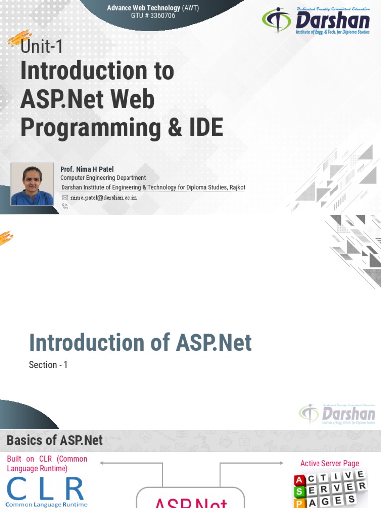 Unit-1 Introduction To ASP - NET Web Programming - IDE-Attachment-1 - 02-04-2021-08-40-01 | PDF ...