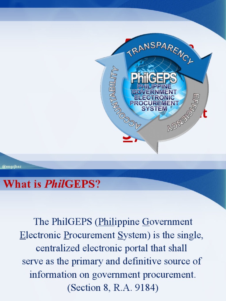 Phil G E P S: Ippine Overnment Lectronic Rocurement Ystem | PDF ...