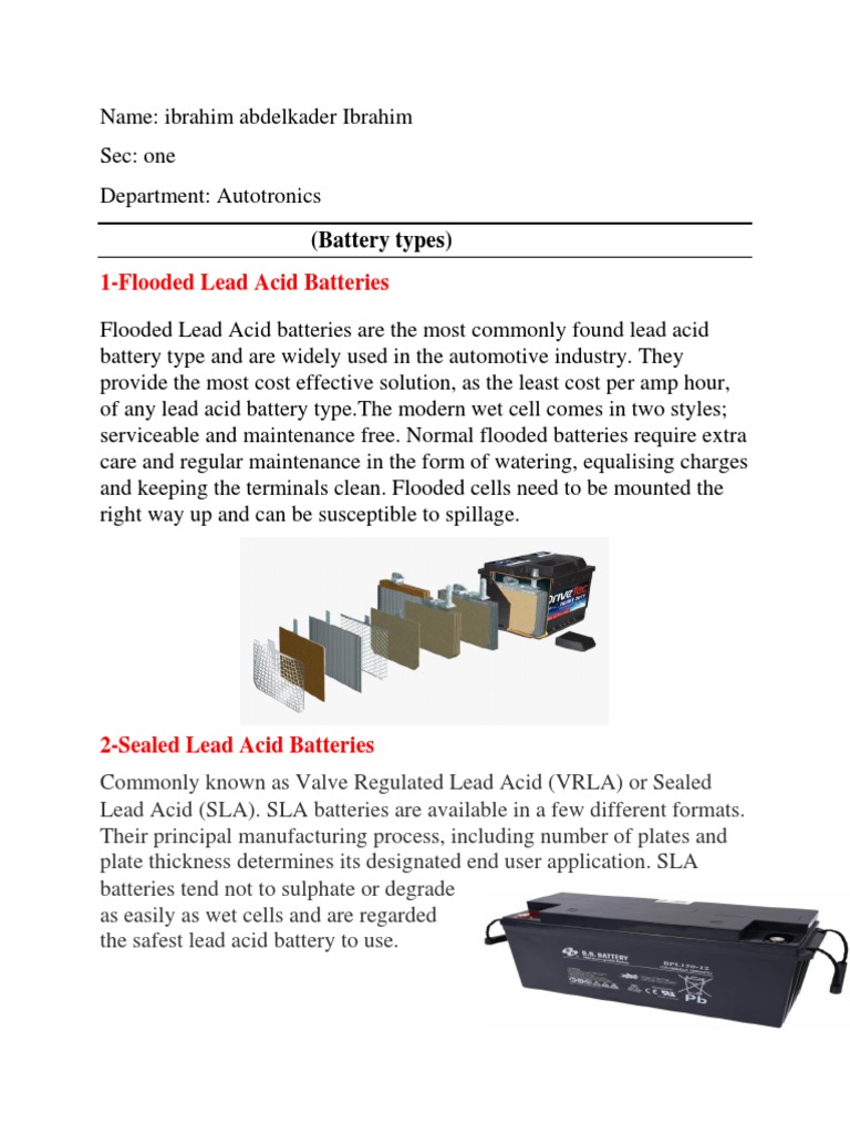 Battery Types | PDF | Battery (Electricity) | Chemistry