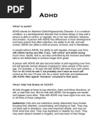 Adhd Brochure | PDF | Attention Deficit Hyperactivity Disorder ...