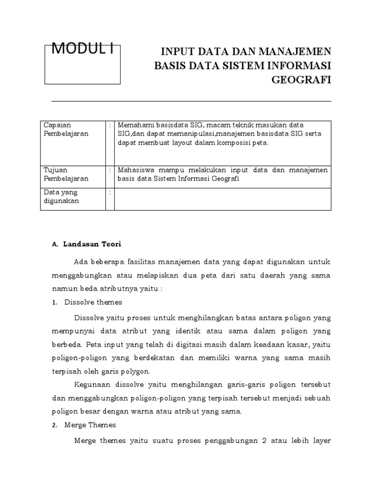 MODUL PRAKTEk 1 SIG-SIP | PDF