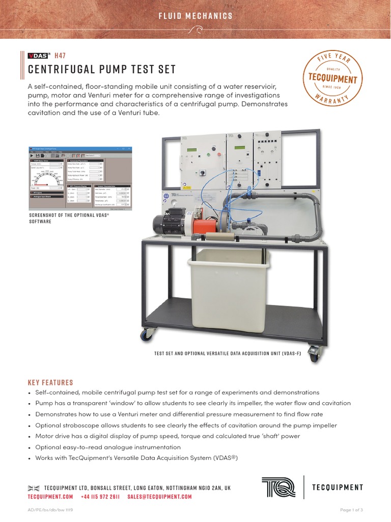 Centrifugal Pump Test Set: Screenshot of The Optional VDAS® Software ...