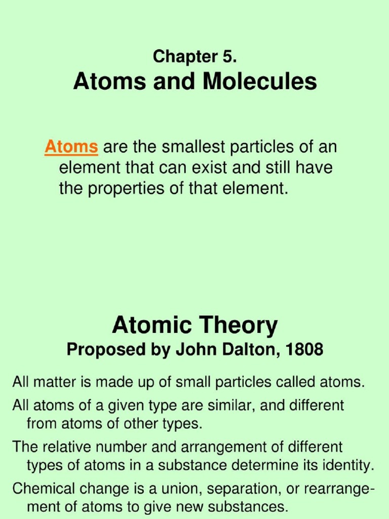 Atoms, Compounds, Mixtures, Molecules and Elements | PDF