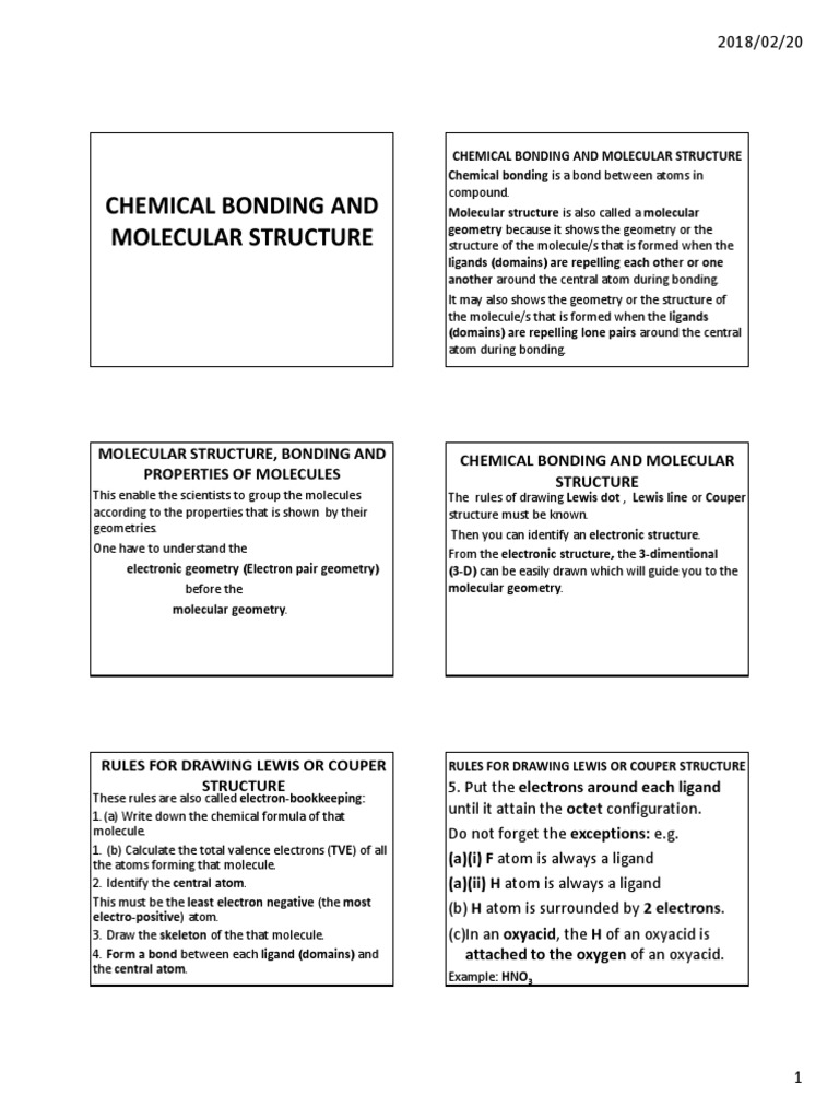 Chemical Bonding and Molecular Geometry | PDF | Chemical Bond | Molecules