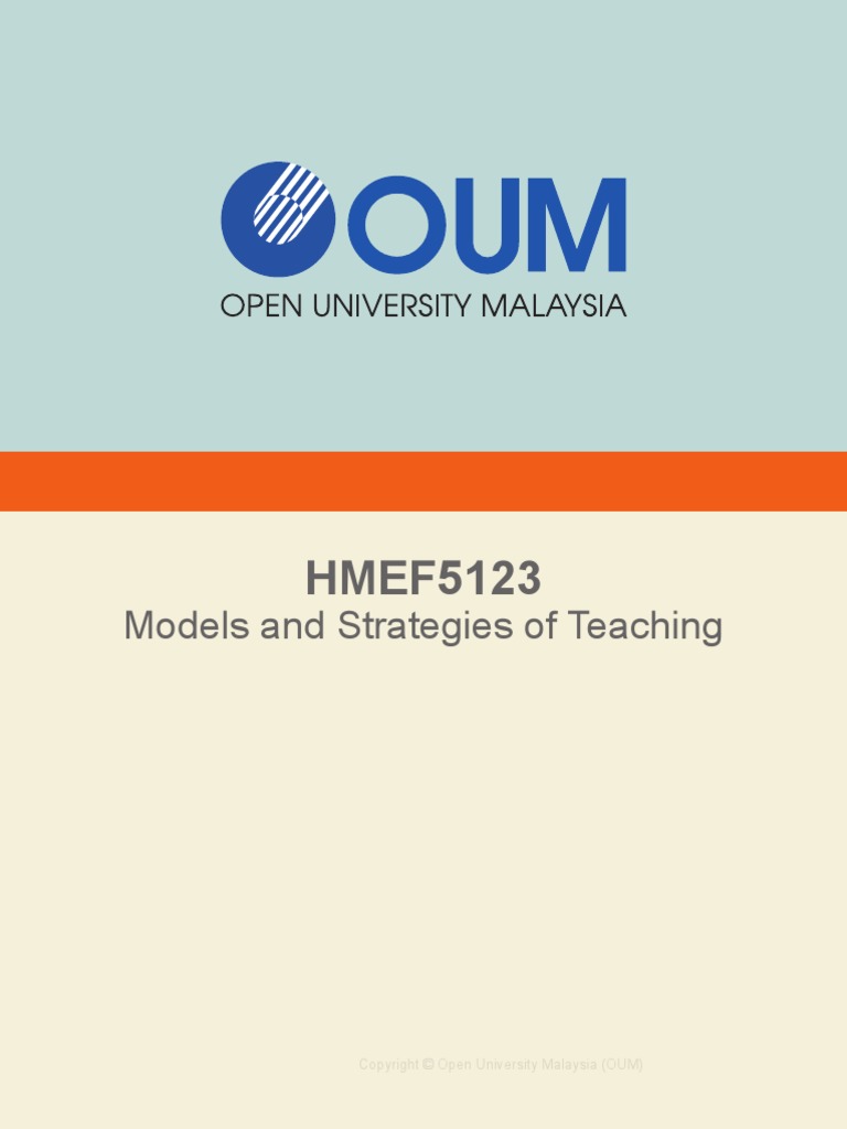 HMEF5123 Models & Strategies of Teaching - Smay19 (MREP) | PDF | Learning | Teachers