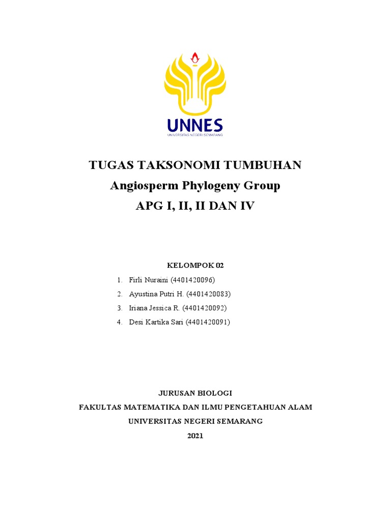 Kelompok 02 - Pbioc2 - Tugas Pohon Filogeni Apg I, II, II Dan IV | PDF ...