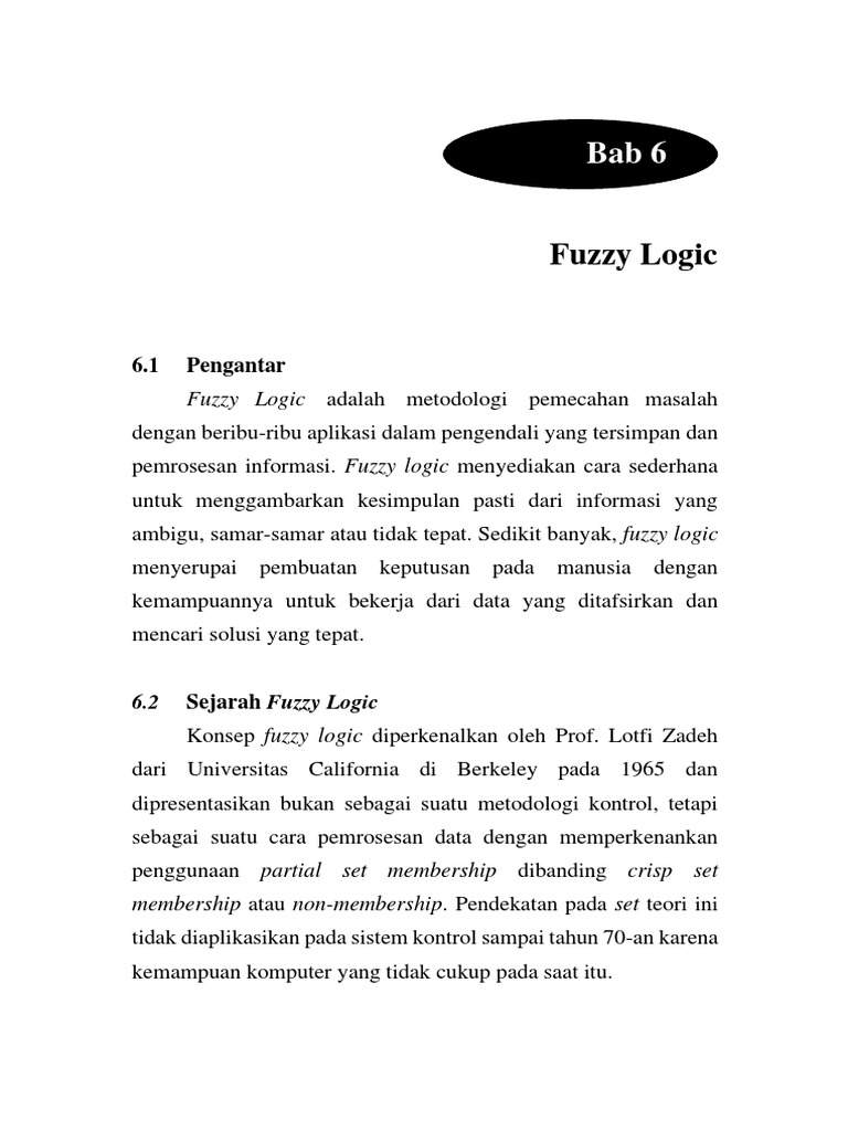 #6 Fuzzy Logic | PDF