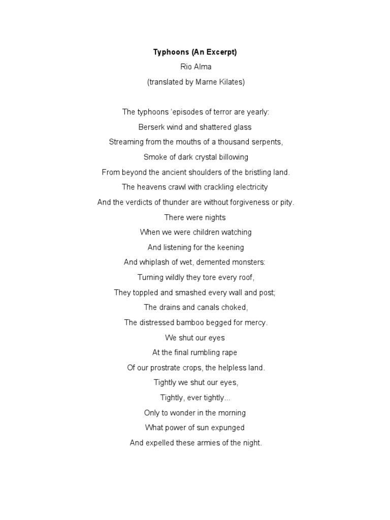 Typhoons-Rio Alma | PDF