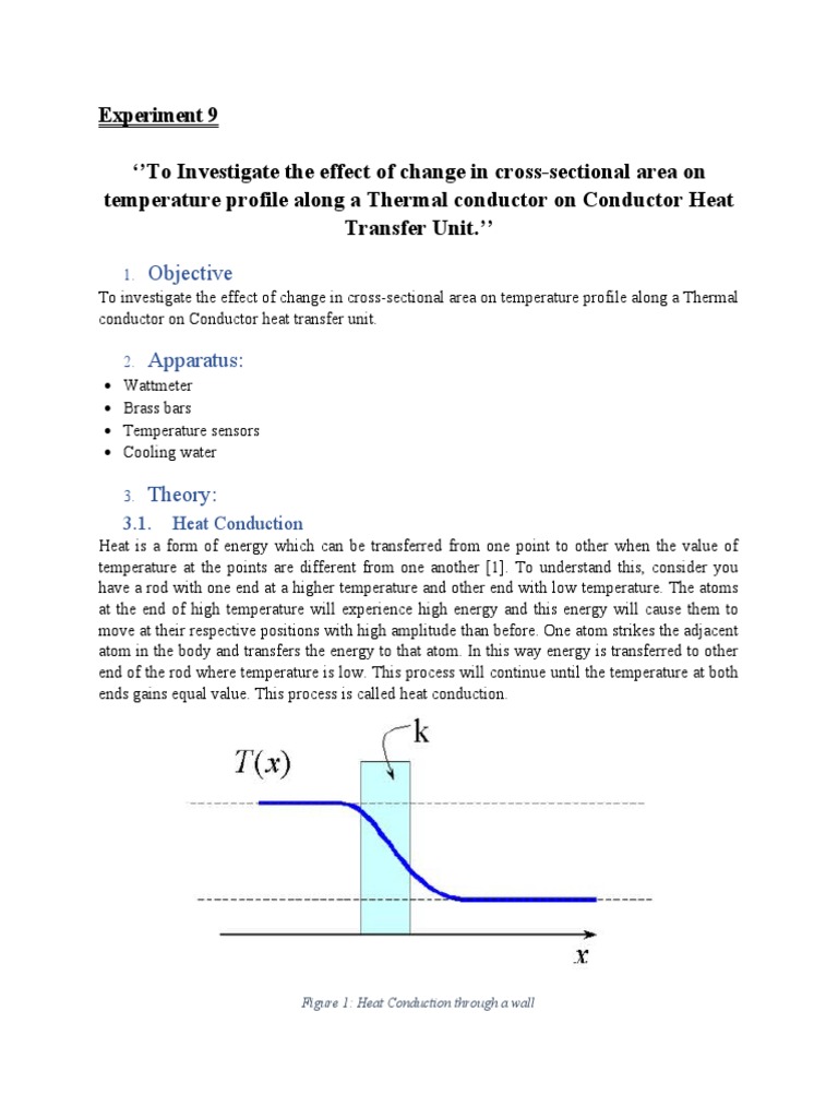 Experiment 9 | PDF | Thermal Conduction | Thermal Conductivity