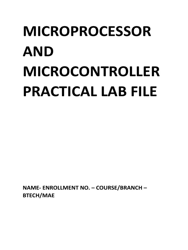 MCMP LAB | PDF | Computer Programming | Office Equipment