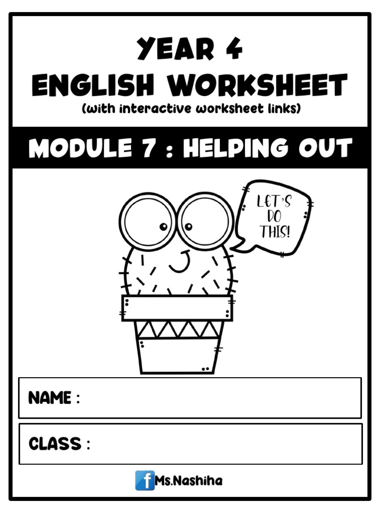 Year 4 English Worksheet: Module 7: Helping Out | PDF | Object (Grammar ...