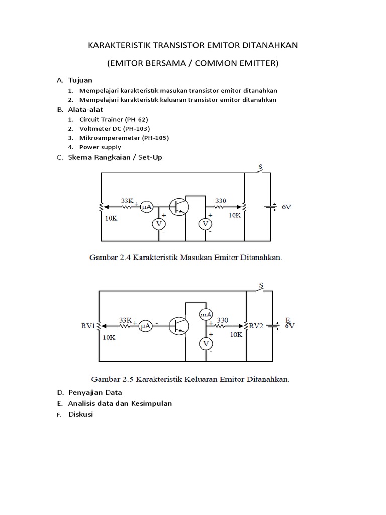 Karakteristik Transistor Emitor Ditanahkan | PDF | Sains & Matematika ...