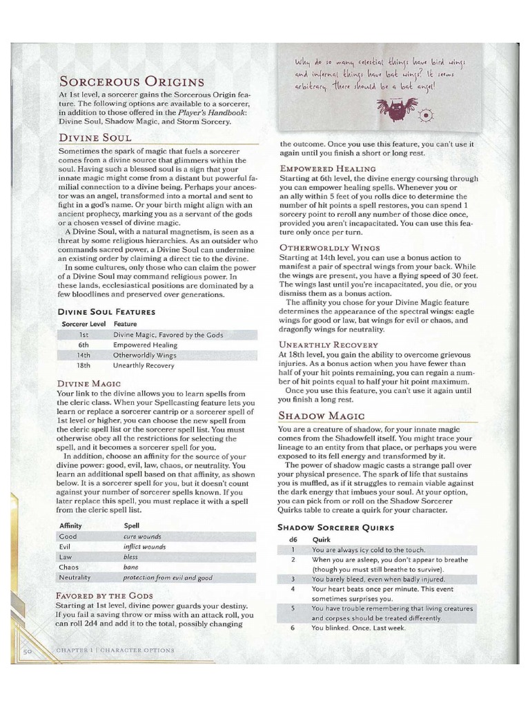 D&D 5E XGtE Divine Soul Sorcerer | PDF