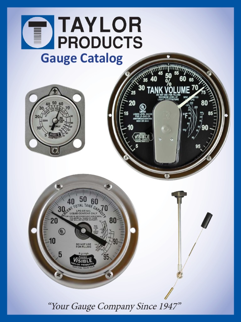 Taylor Gauge Catalog 7.14 | PDF | Screw | Pipe (Fluid Conveyance)