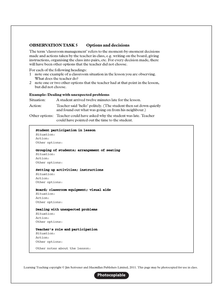 5 Options and Decisions | PDF | Language Arts & Discipline | Self ...