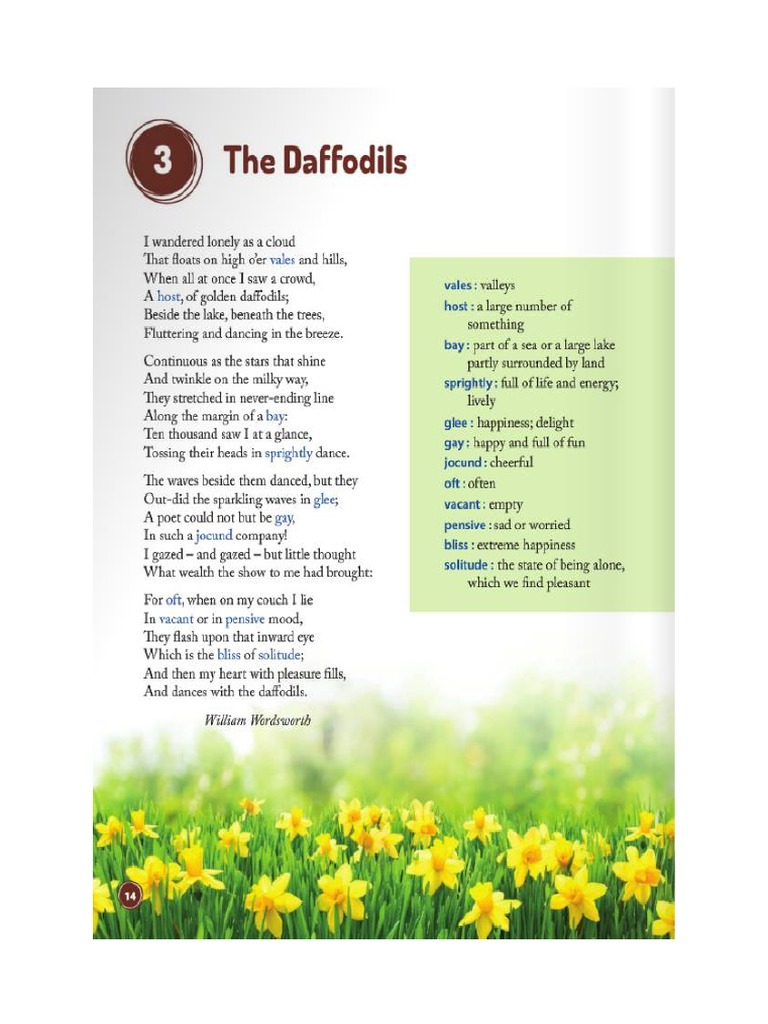 Chapter - 3 Daffodils Textbook | PDF