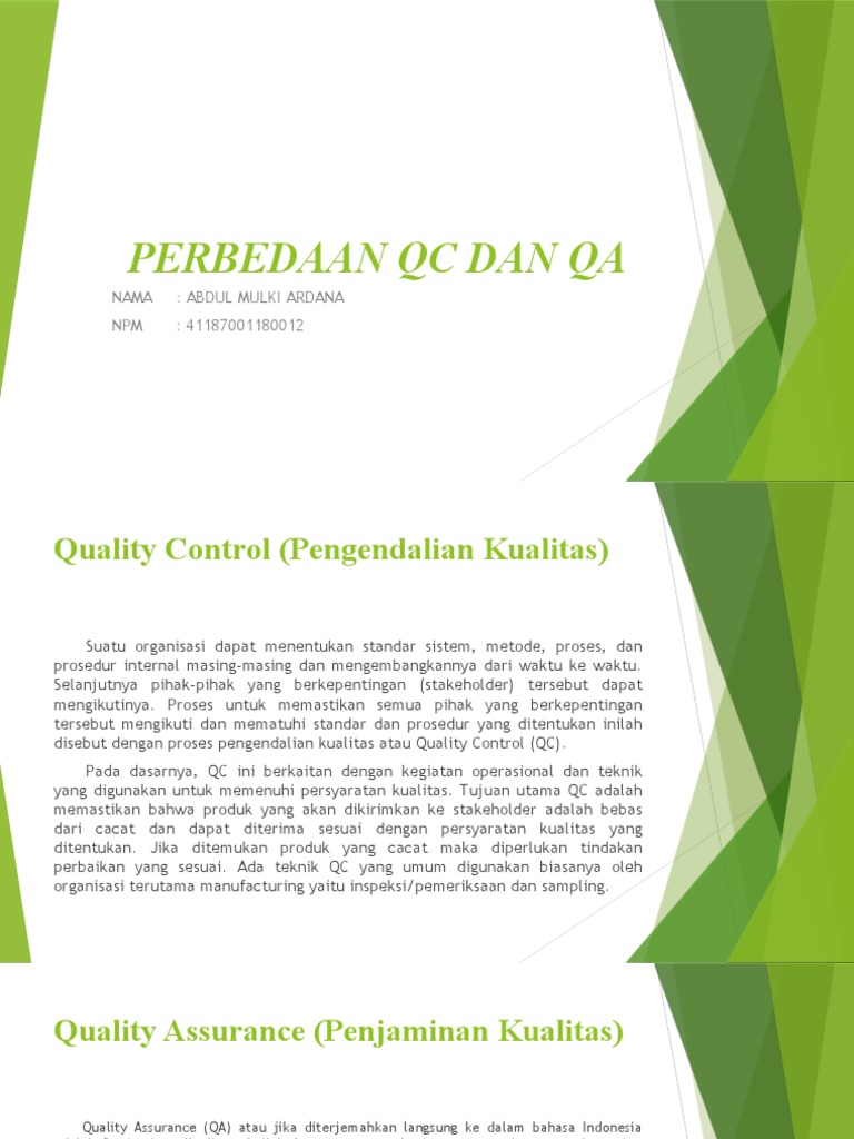Perbedaan Qc Dan Qa Pdf