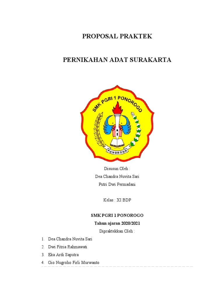 Proposal Upacara Pernikahan Adat Surakarta | PDF