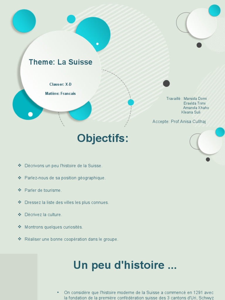 Découverte de la Suisse: Histoire et Culture | PDF | Suisse | Genève