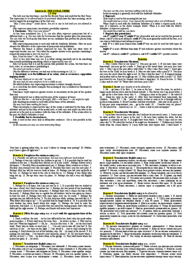 Understanding Modal Verb "May" | PDF | Grammar | Linguistics