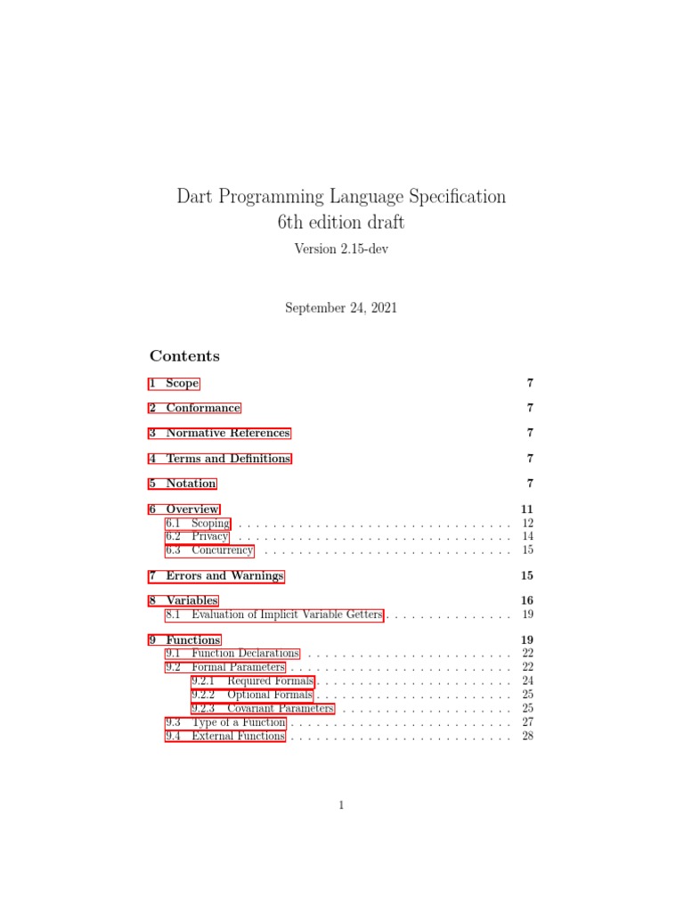 Dart Programming Language Specification 6th Edition Draft: Version 2.15-Dev | PDF | Scope ...