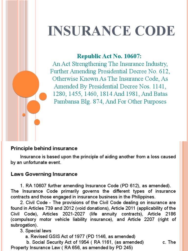 Insurance Code-1 | PDF | Insurance | Mortgage Law