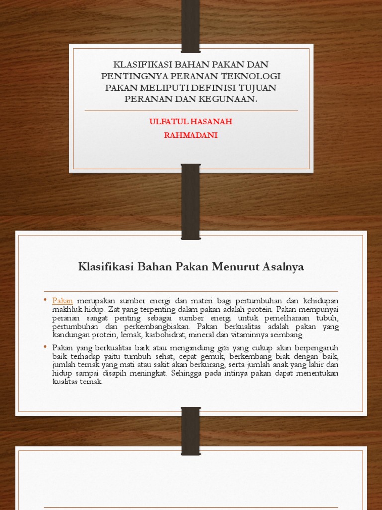 Klasifikasi dan Teknologi Pakan Ternak | PDF