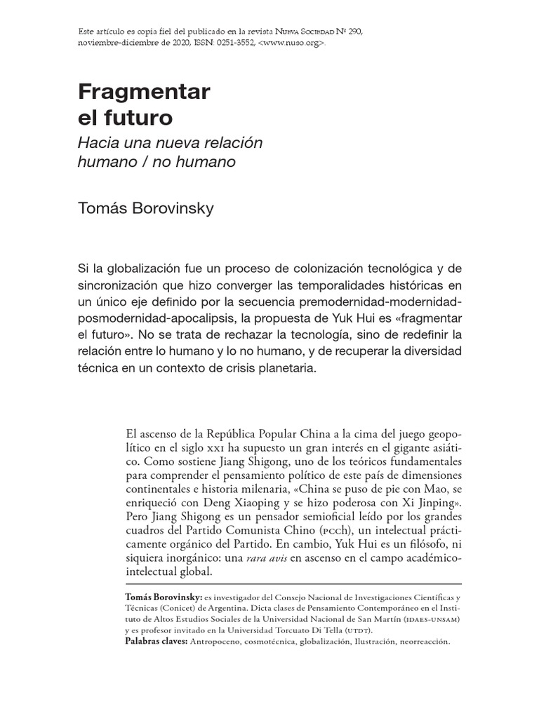 Fragmentar El Futuro | PDF