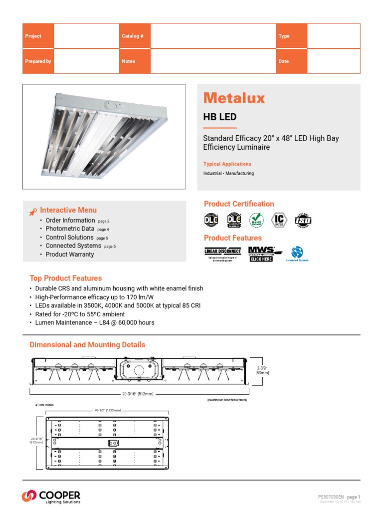 HB Led: Interactive Menu Product Certification | PDF | Lighting | Ac ...