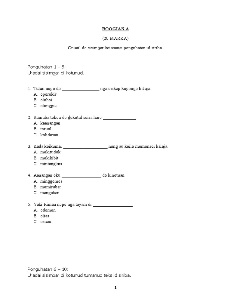 Soalan BKD THN 2 | PDF